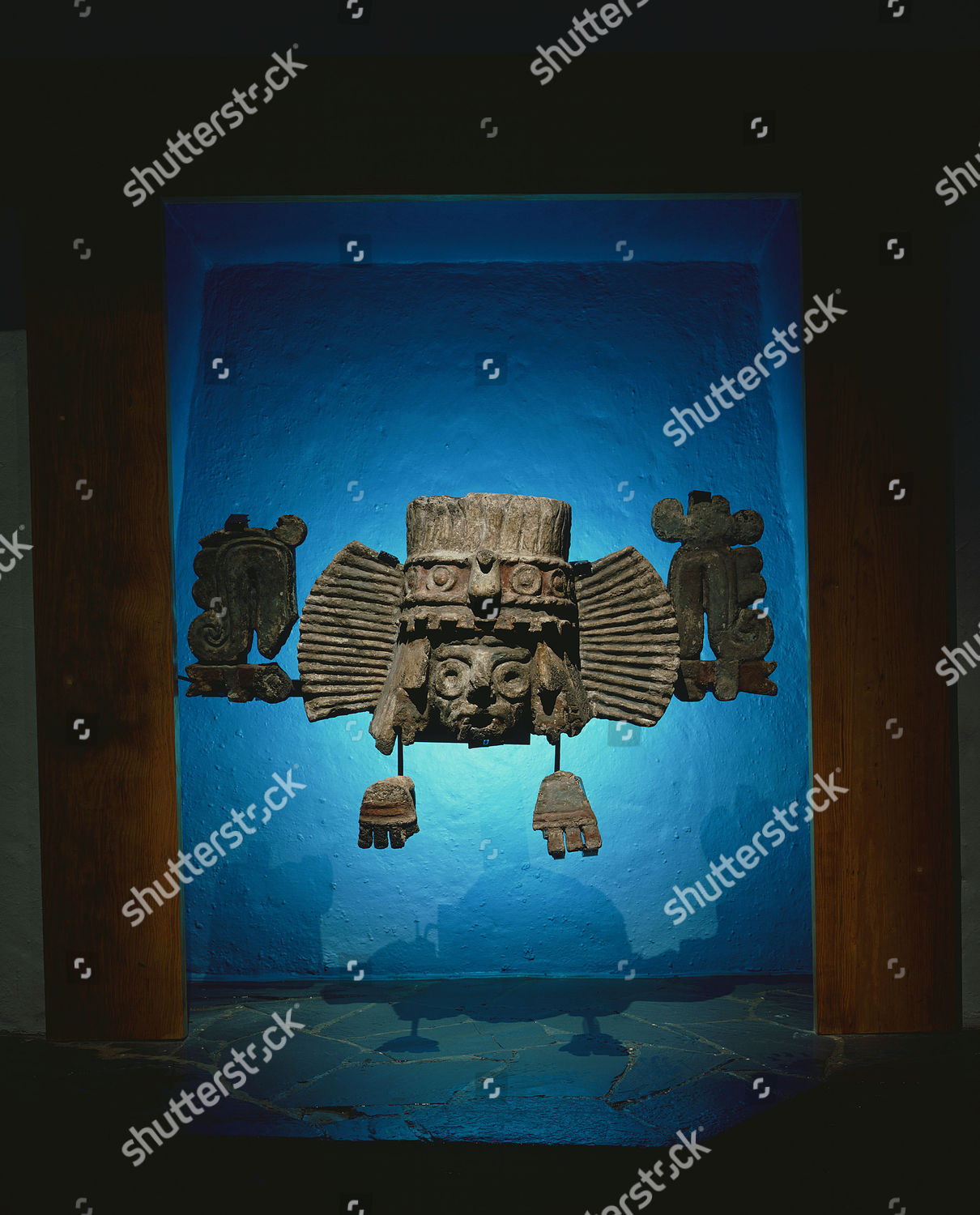 Brazier Fragment Terracotta Temple Tlaloc Aztec Editorial Stock Photo ...