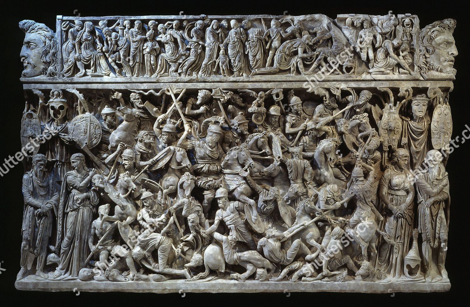 Battle Between Roman Germanic Armies Relief Editorial Stock Photo ...