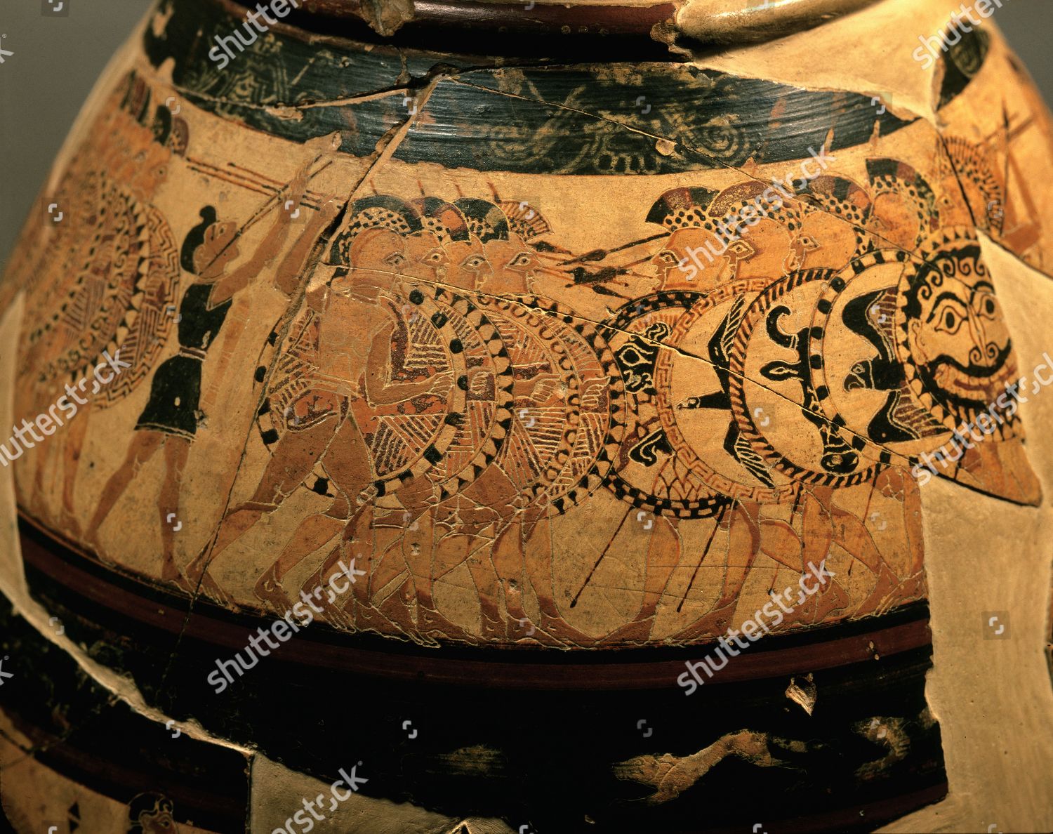 Hoplites Formation Olpe Jug 7th Century Editorial Stock Photo - Stock ...