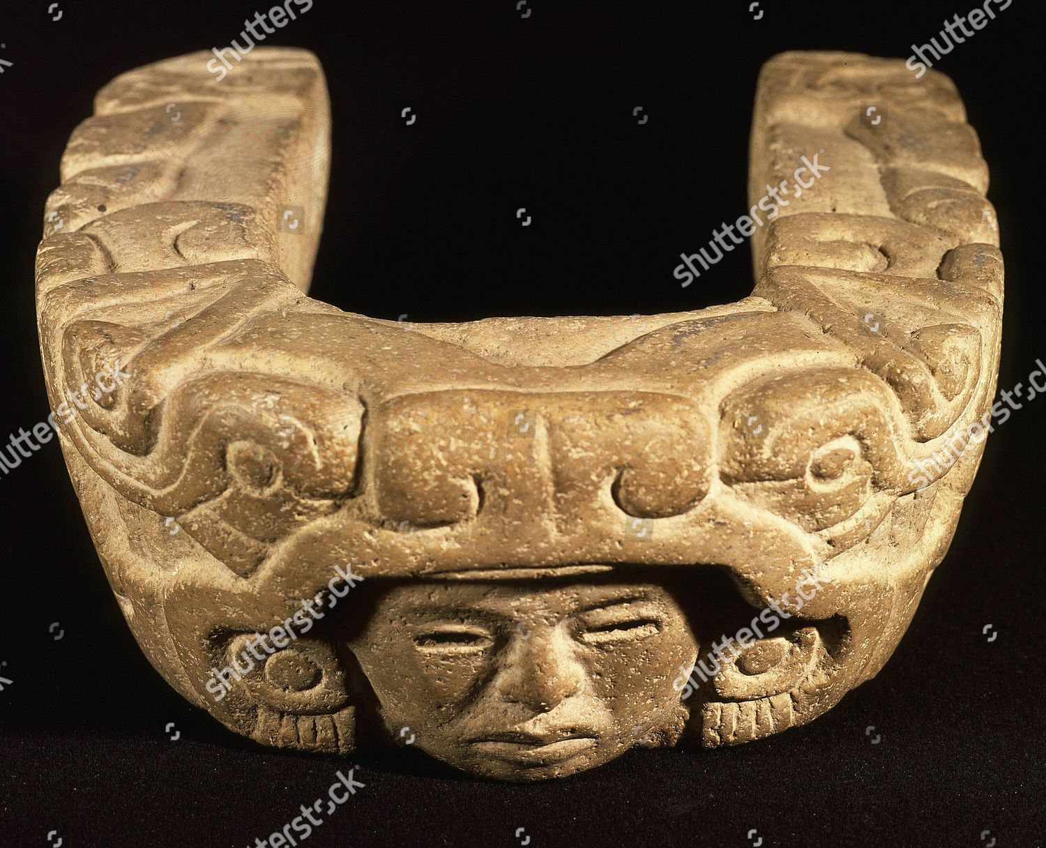 Yoke Carved Human Face Stone C Editorial Stock Photo - Stock Image ...
