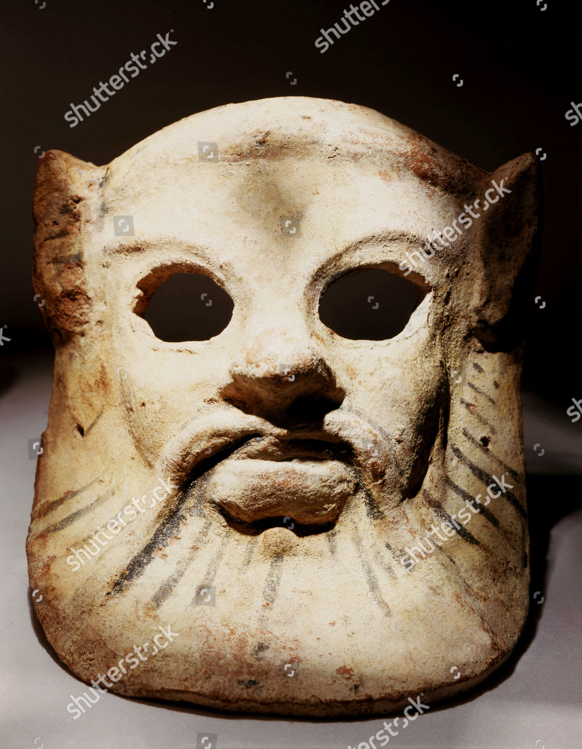 Silenus Mask Terracotta Phoenician Sulcis Sardinia Editorial Stock ...