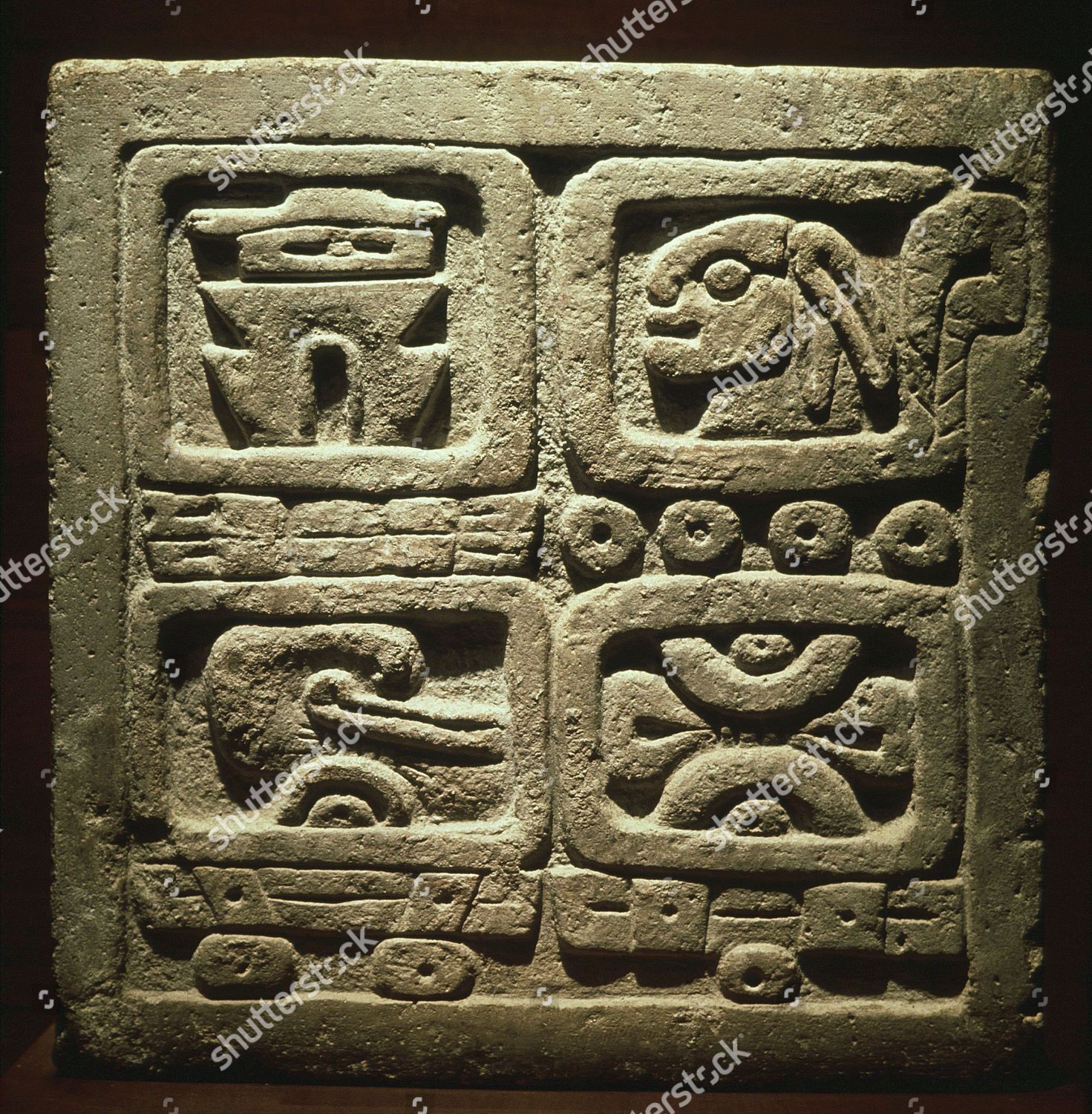 Fourglyph Stone Mesoamerican Calendar System Xochicalco Editorial Stock ...