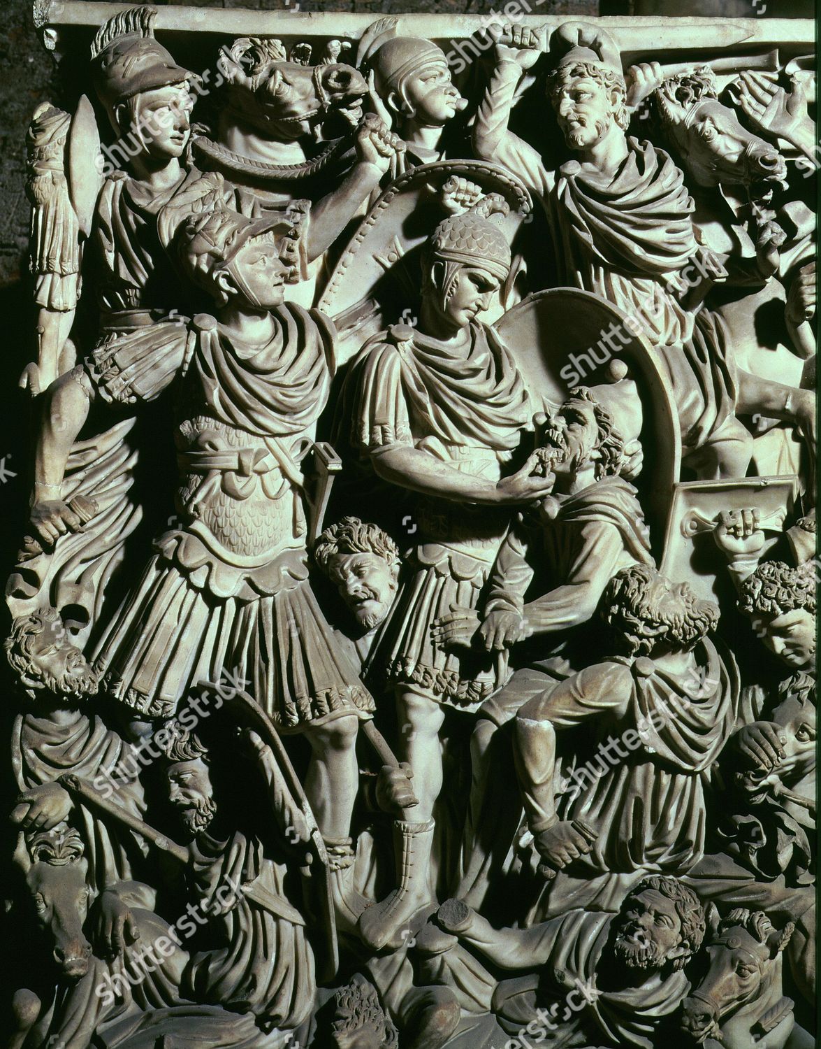 Battle Between Romans Ostrogothic Barbarians Relief Editorial Stock ...
