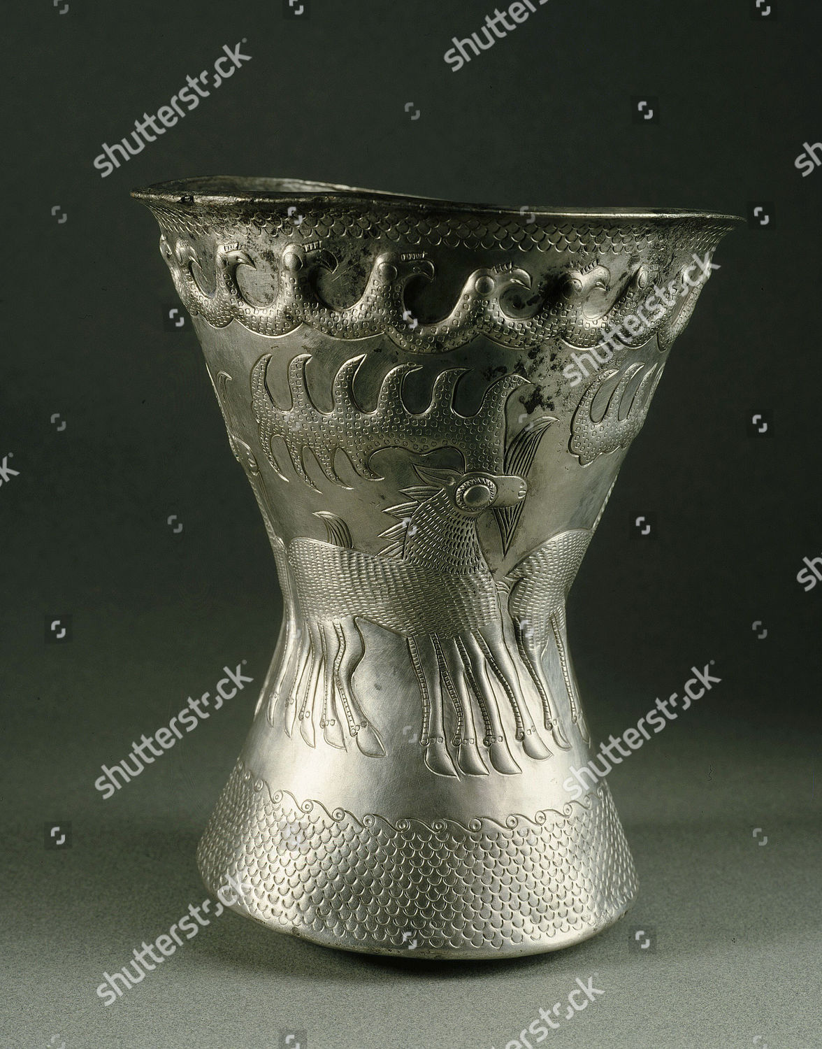 Vessel Animal Decoration Silver 4th Century Editorial Stock Photo ...