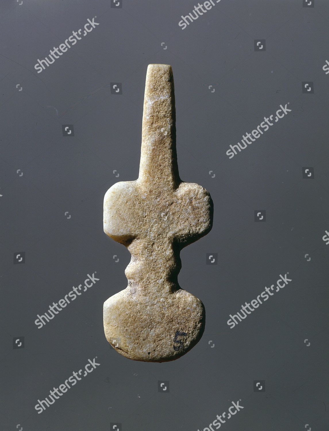 Idol Shaped Like Violin Marble Cycladic Editorial Stock Photo - Stock ...