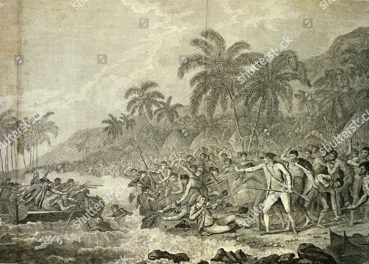 Death Captain Cook Killed By Natives Editorial Stock Photo - Stock ...