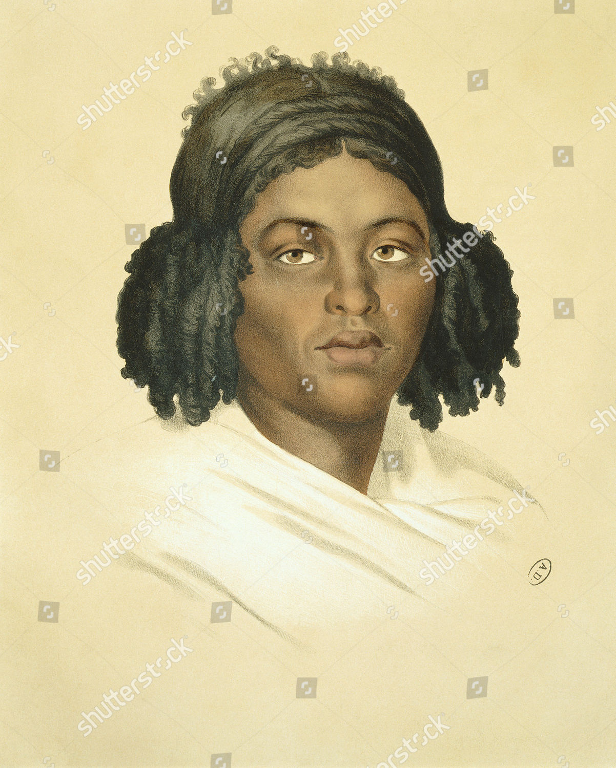 Abyssinian Woman Peasant Chire Drawing Voyage Editorial Stock Photo ...