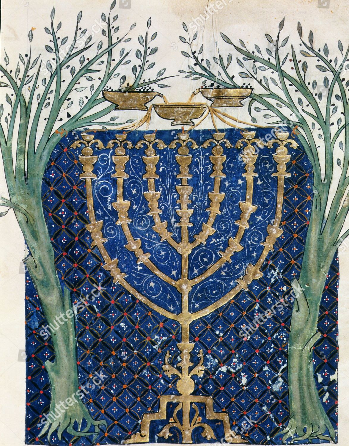 Menorah 7branched Candelabrum Temple Tabernacle 1299 Editorial Stock ...