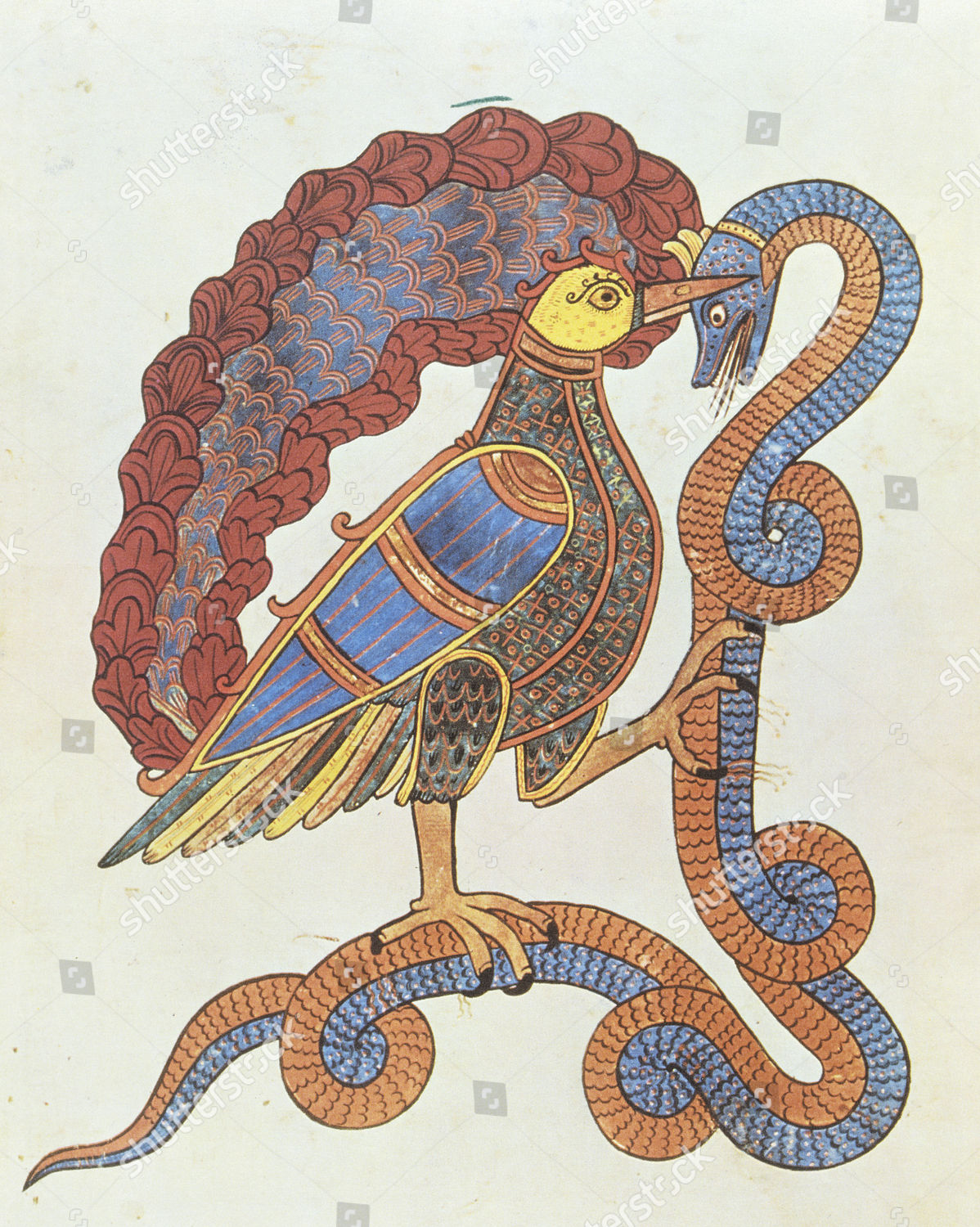 Bird Devouring Serpent Symbol Victory Good Editorial Stock Photo ...