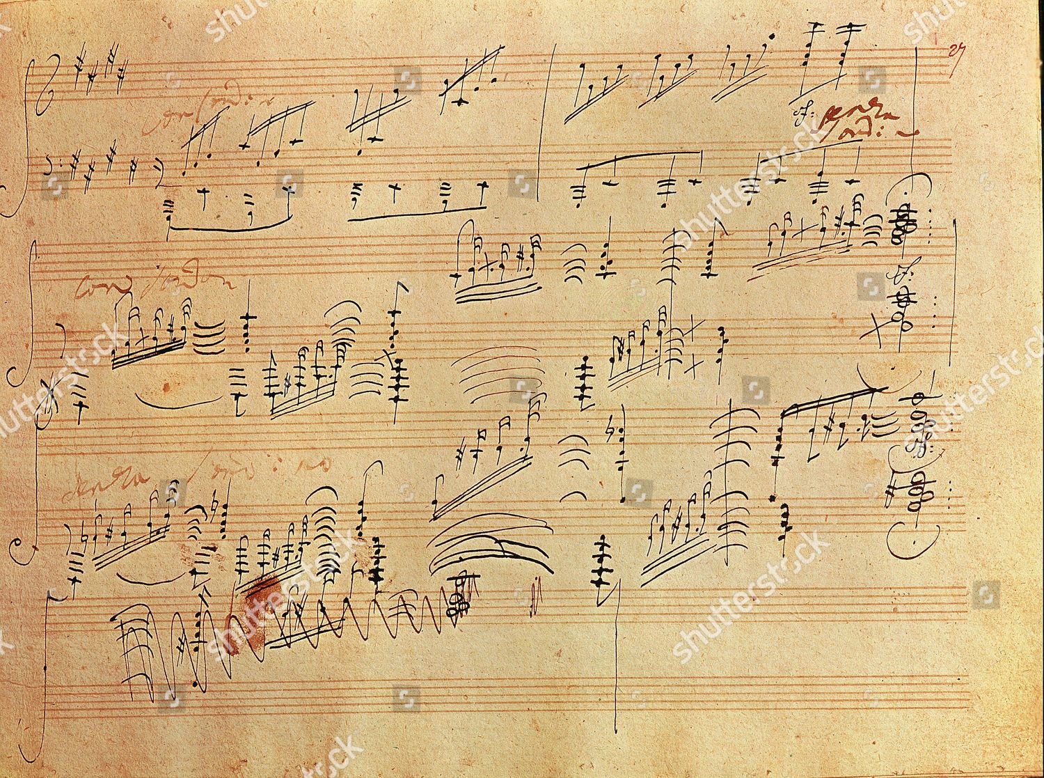 Manuscript Score Moonlight Sonata By Ludwig Editorial Stock Photo ...