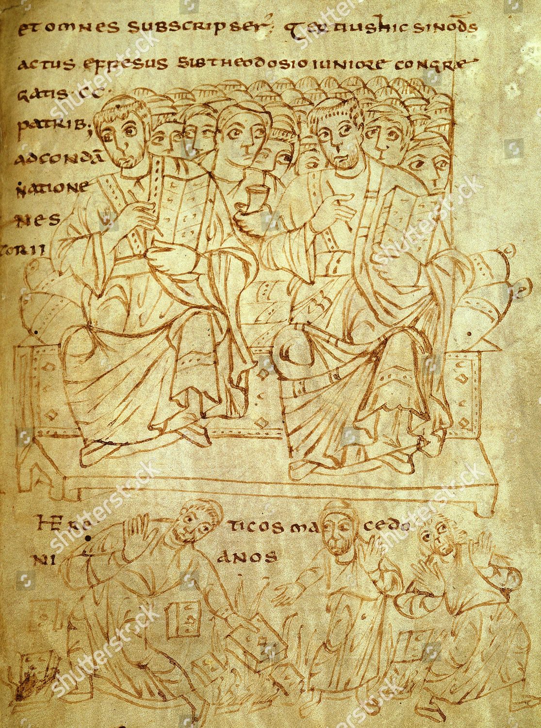 Burning Heretical Books Macedonians Council Constantinople Editorial ...