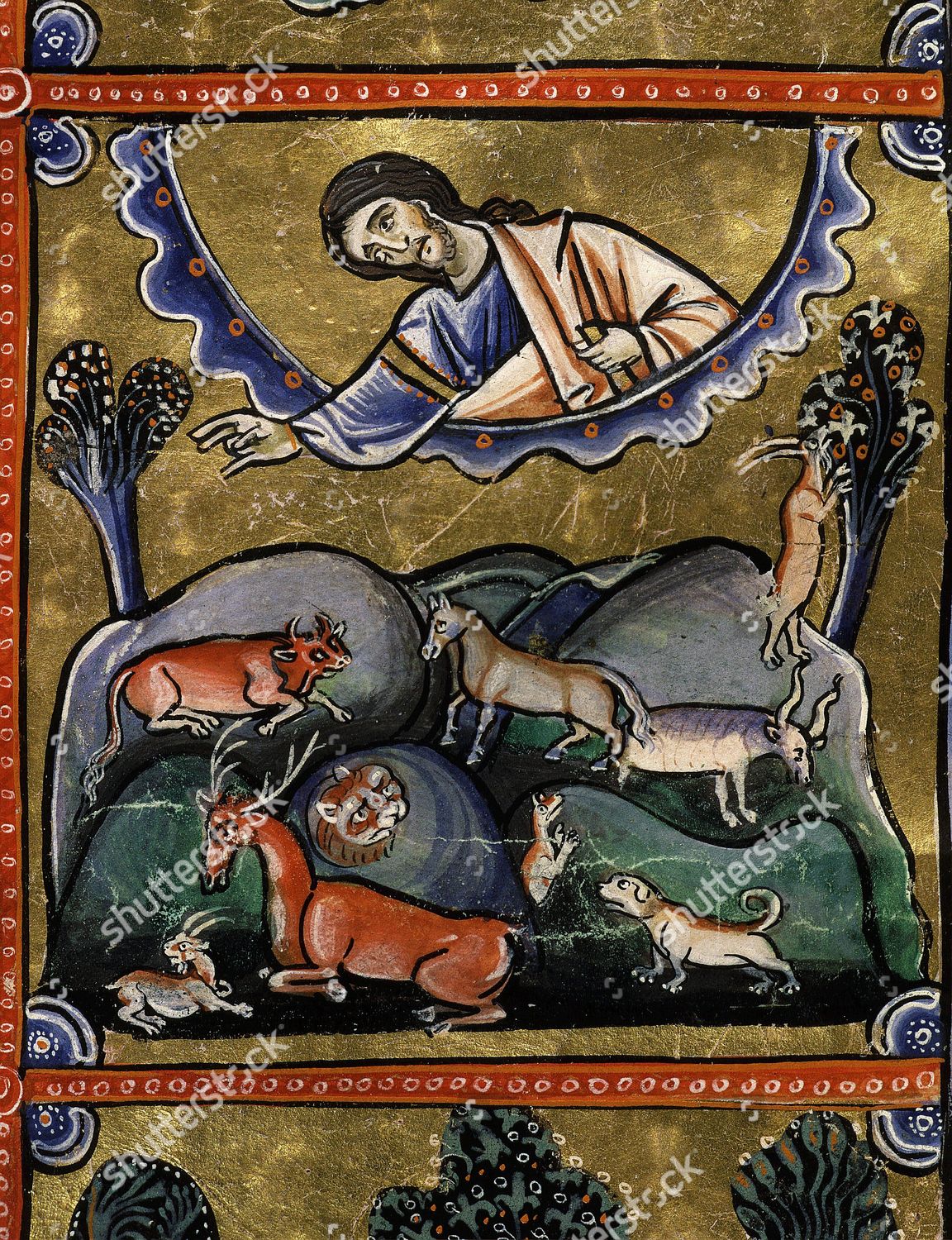 God Creating Animals Genesis Creation World Editorial Stock Photo ...