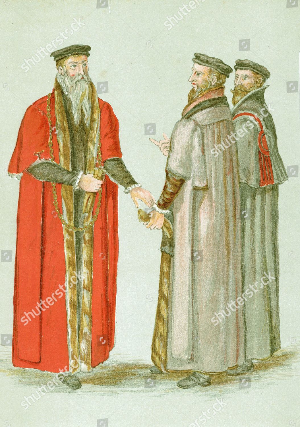 Lord Mayor Aldermen Shown Elizabethan Dress Editorial Stock Photo ...