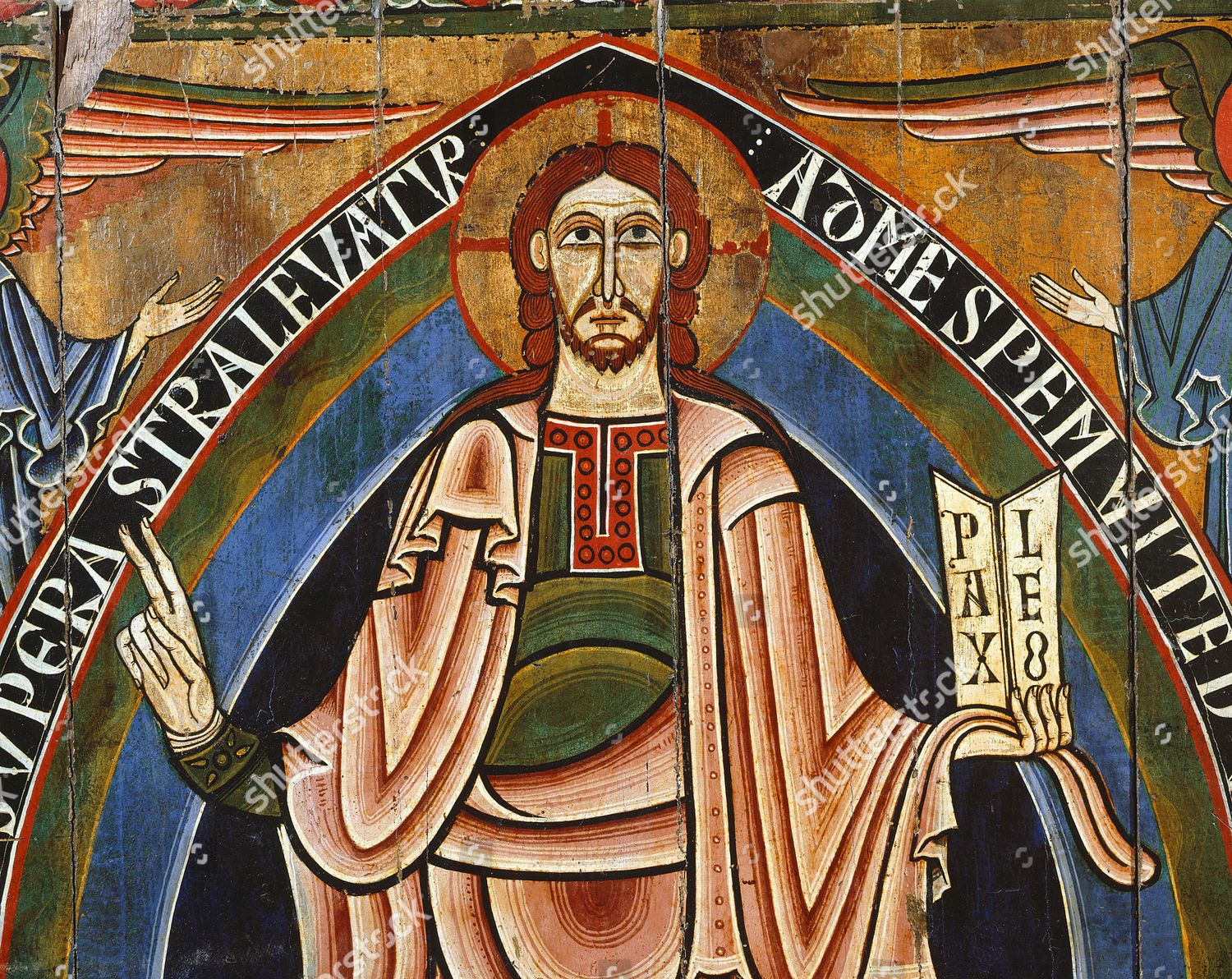 Christ Pantocrator Blessing World Holding Gospels Editorial Stock Photo ...