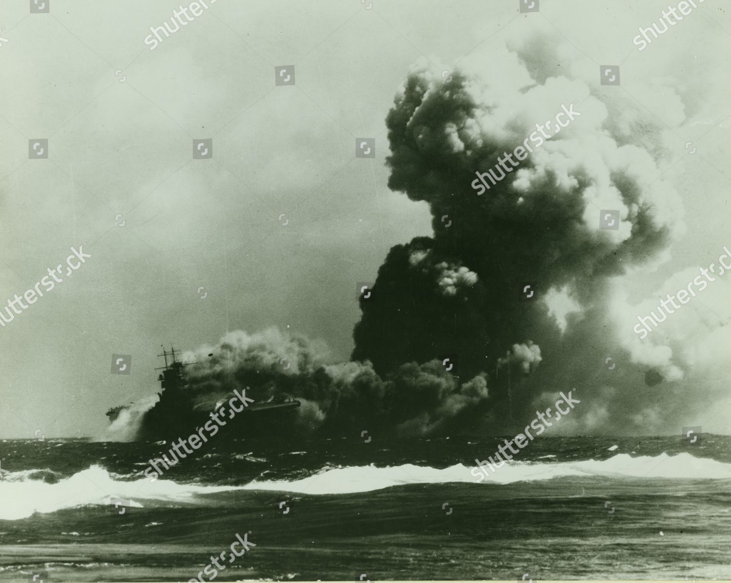 Sinking Uss Wasp Torpedoed On 15 Editorial Stock Photo - Stock Image ...