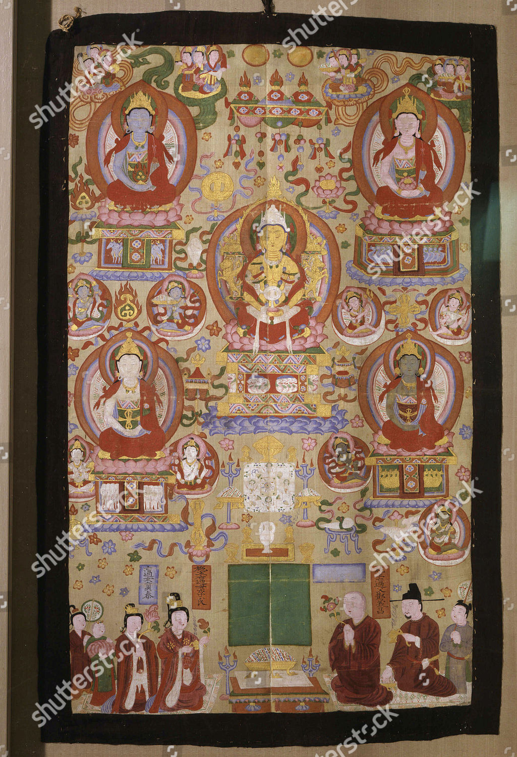 5 Buddhas Vajradhatu Diamond Plan Painting Editorial Stock Photo ...