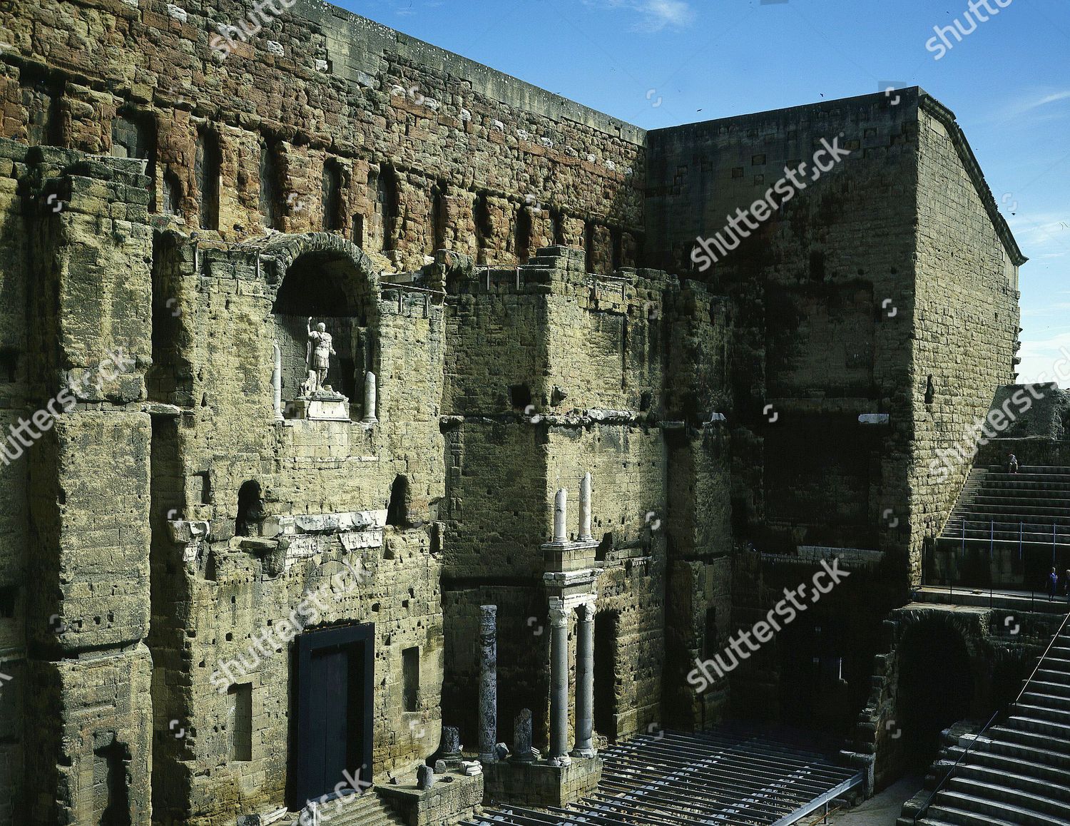 Stage Backdrop Amphitheatre Roman Augustan Era Editorial Stock Photo ...