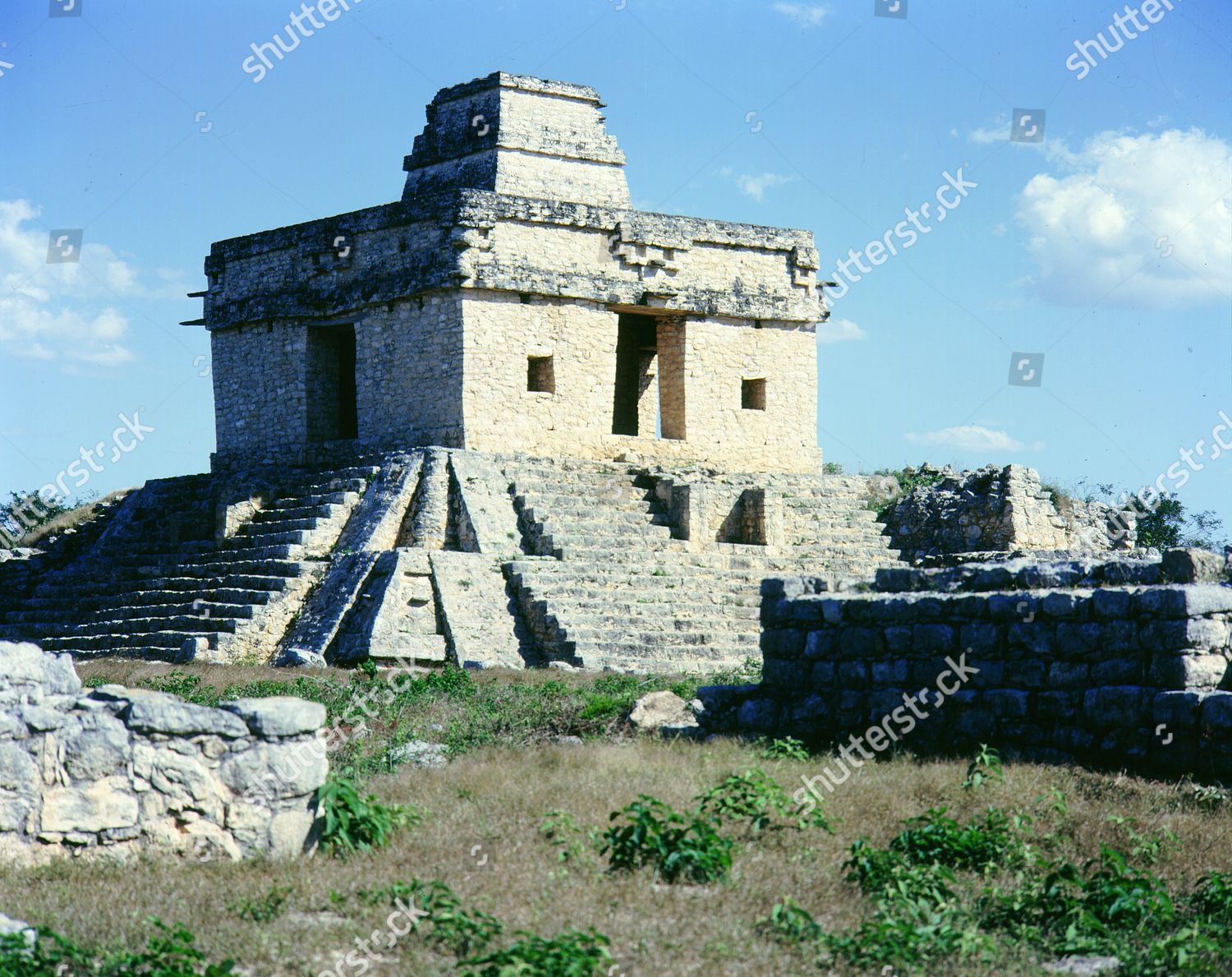 Temple Stairways 4 Cardinal Points Mayan Editorial Stock Photo - Stock ...