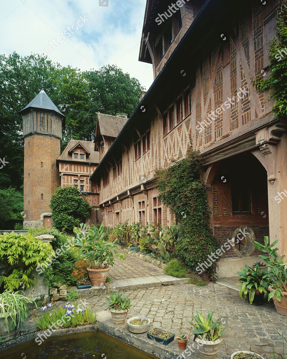 Halftimbered Brick Manor House Octagonal Turret Editorial Stock Photo ...
