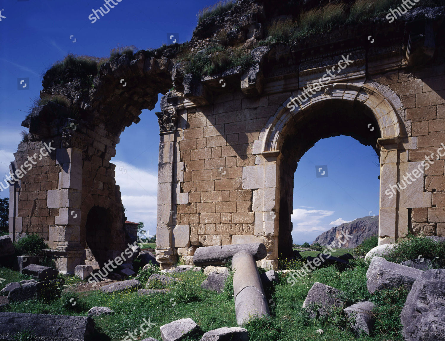 Triumphal Arch Anazarbus Known Caesarea Roman Editorial Stock Photo ...