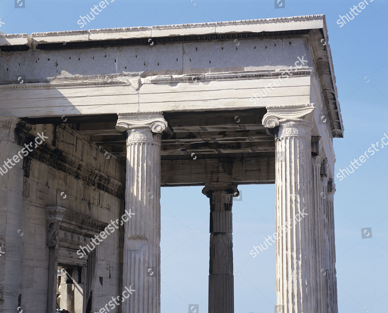NORTH PORTICO IONIC COLLONADE ERECHTHEUM STARTED Editorial Stock Photo ...