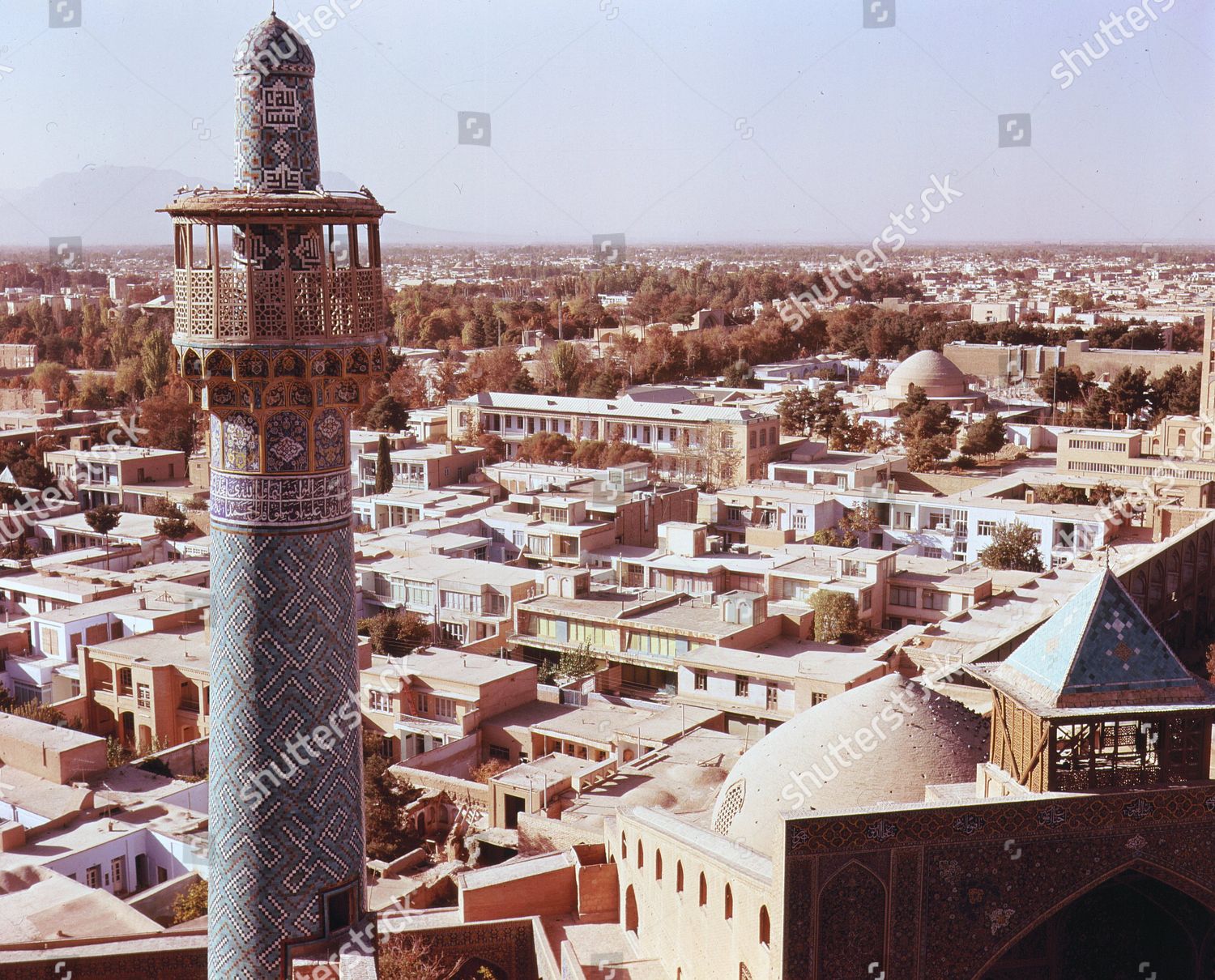 View Isfahan Foreground Minaret Royal Mosque Editorial Stock Photo ...