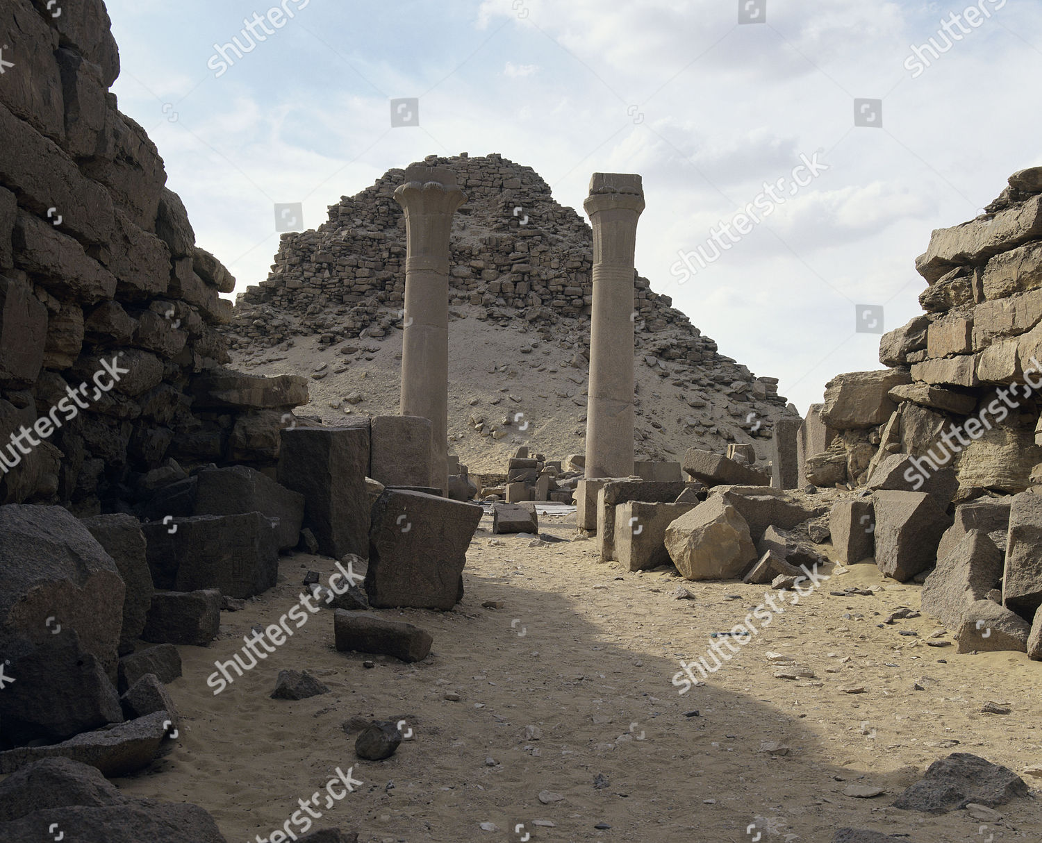 ENTRANCE PYRAMID FUNERAL TEMPLE COMPLEX SAHURE Editorial Stock Photo ...