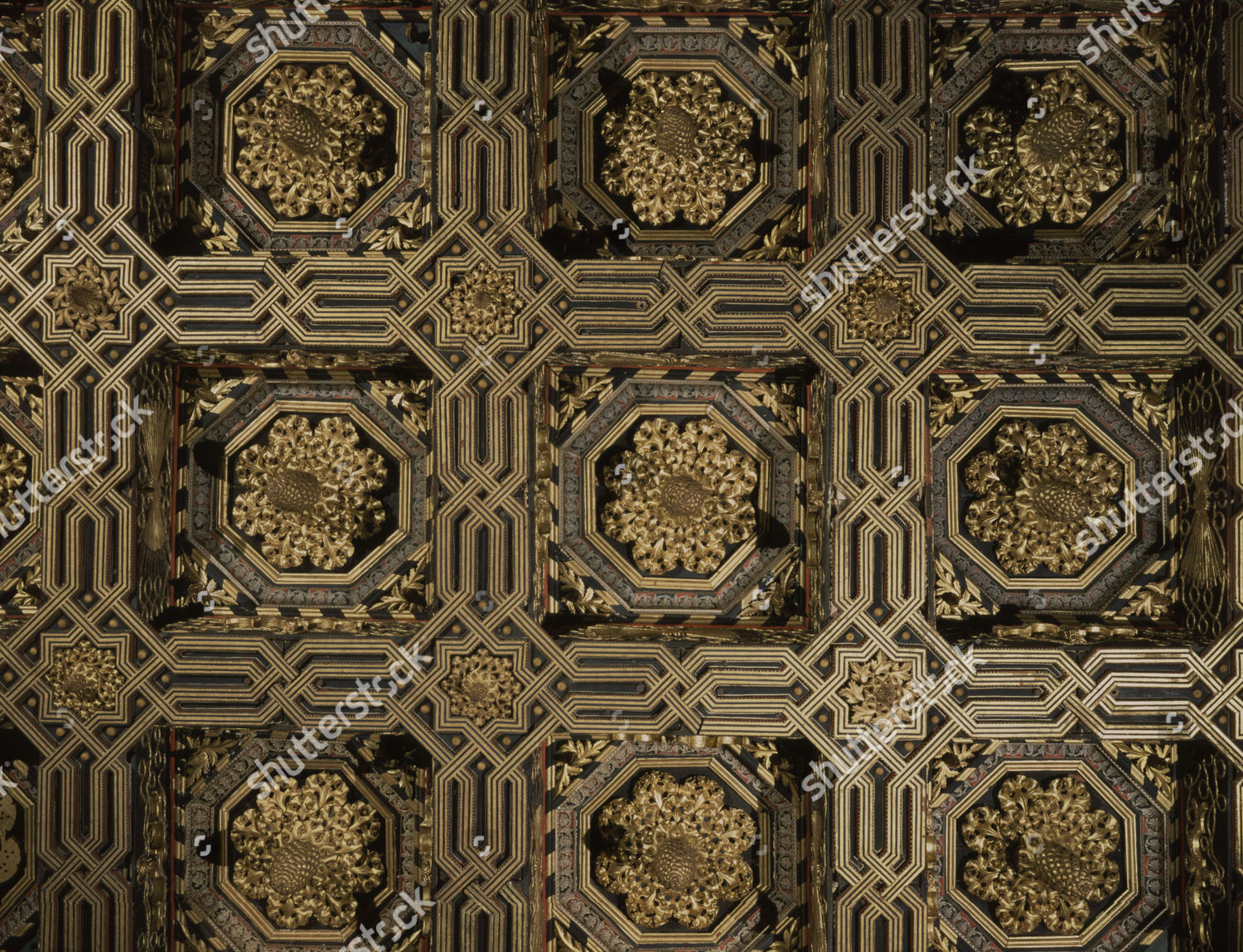 Mudejar Ceiling 15th Century Throne Room Editorial Stock Photo - Stock ...
