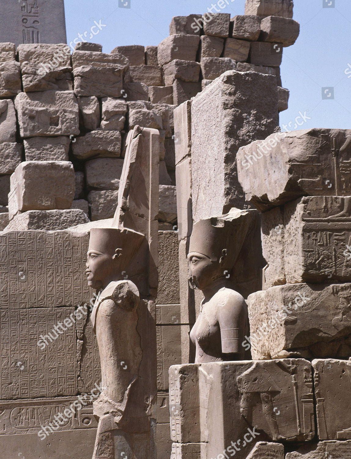 Statues Gods Amun Amunet Erected By Editorial Stock Photo - Stock Image ...