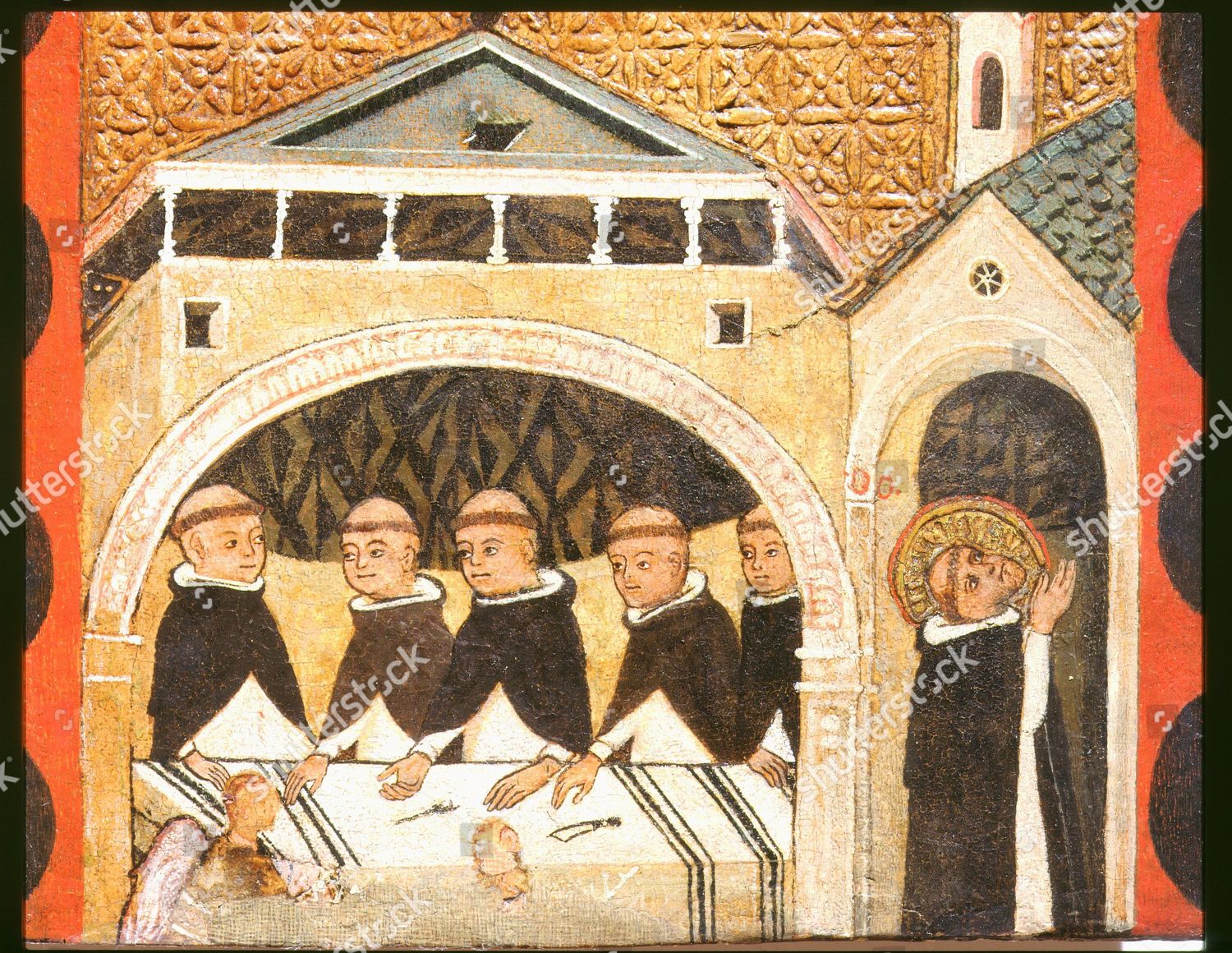 Monks Refectory Detail Stories Life Saint Editorial Stock Photo - Stock ...