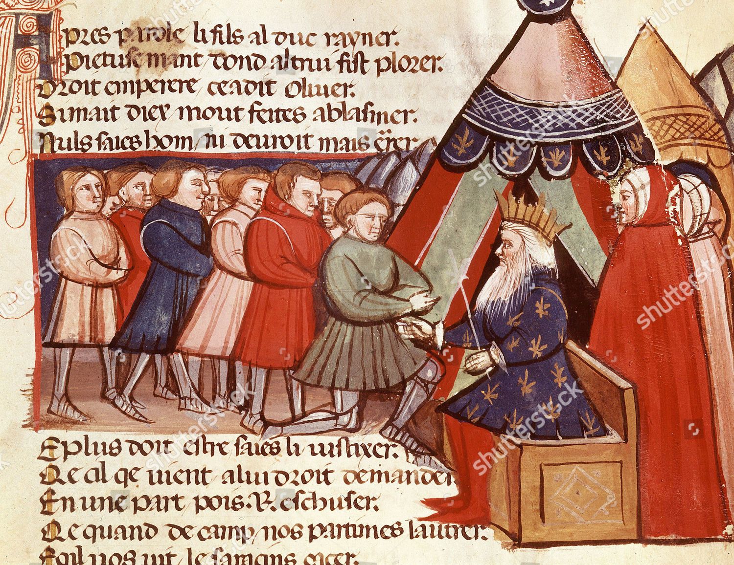 Knights Swearing Oath Fidelity Charlemagne 742824 Editorial Stock Photo ...