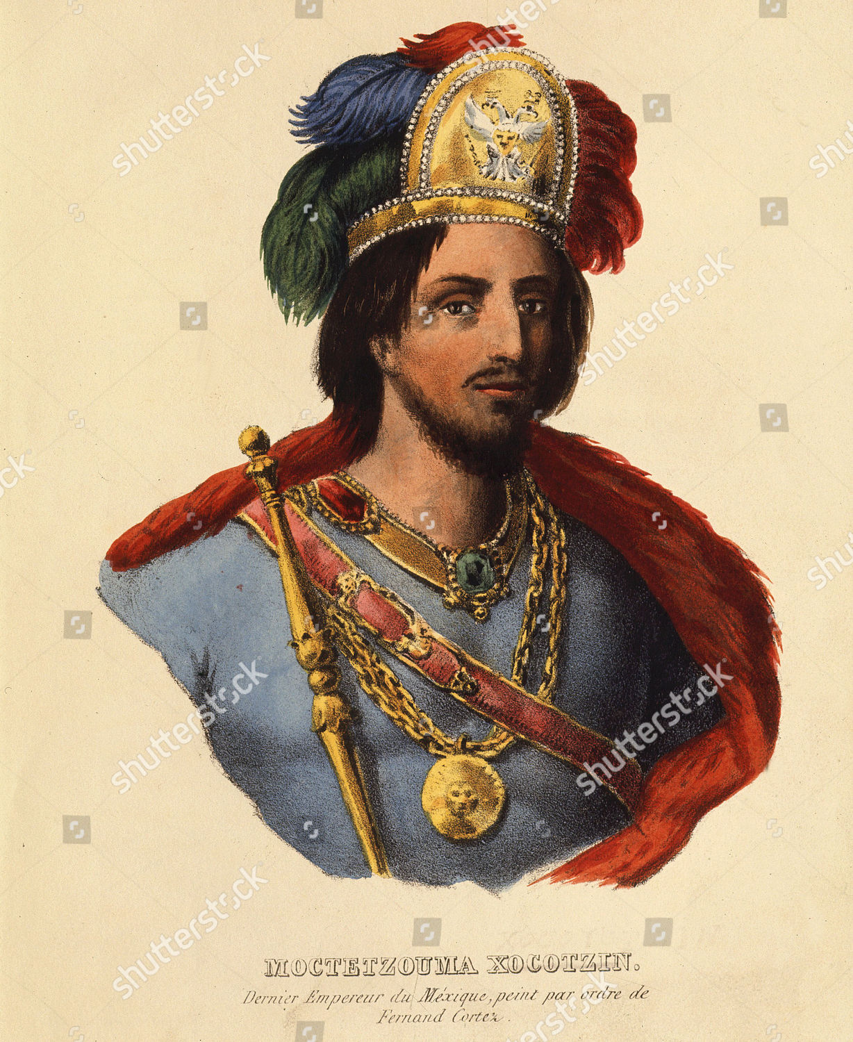 Montezuma 14661520 Last King Aztecs 19th Editorial Stock Photo - Stock ...