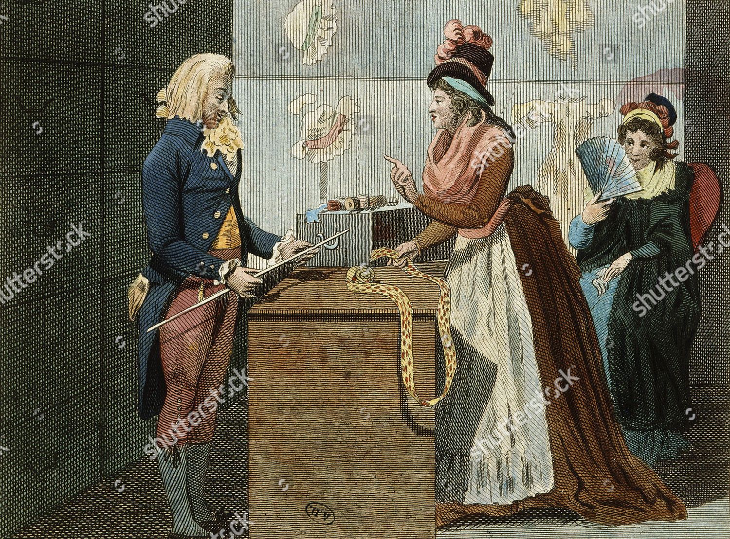 Man Milliner Selling Ribbons By Yard Editorial Stock Photo - Stock ...