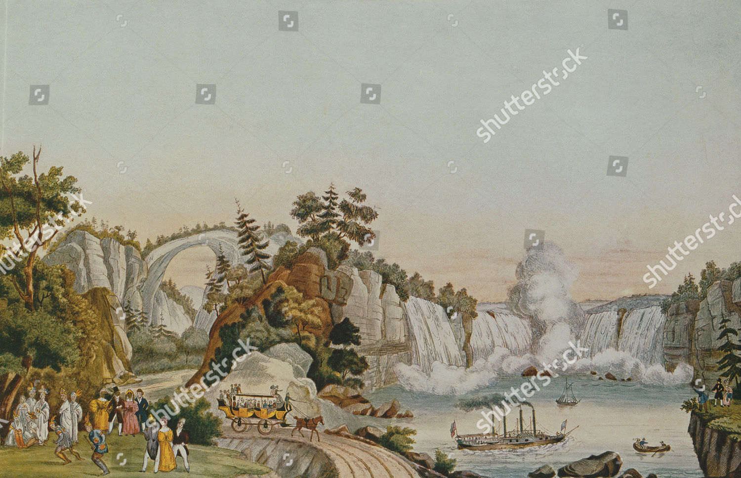 Niagara Falls Series North America 1834 Editorial Stock Photo - Stock ...