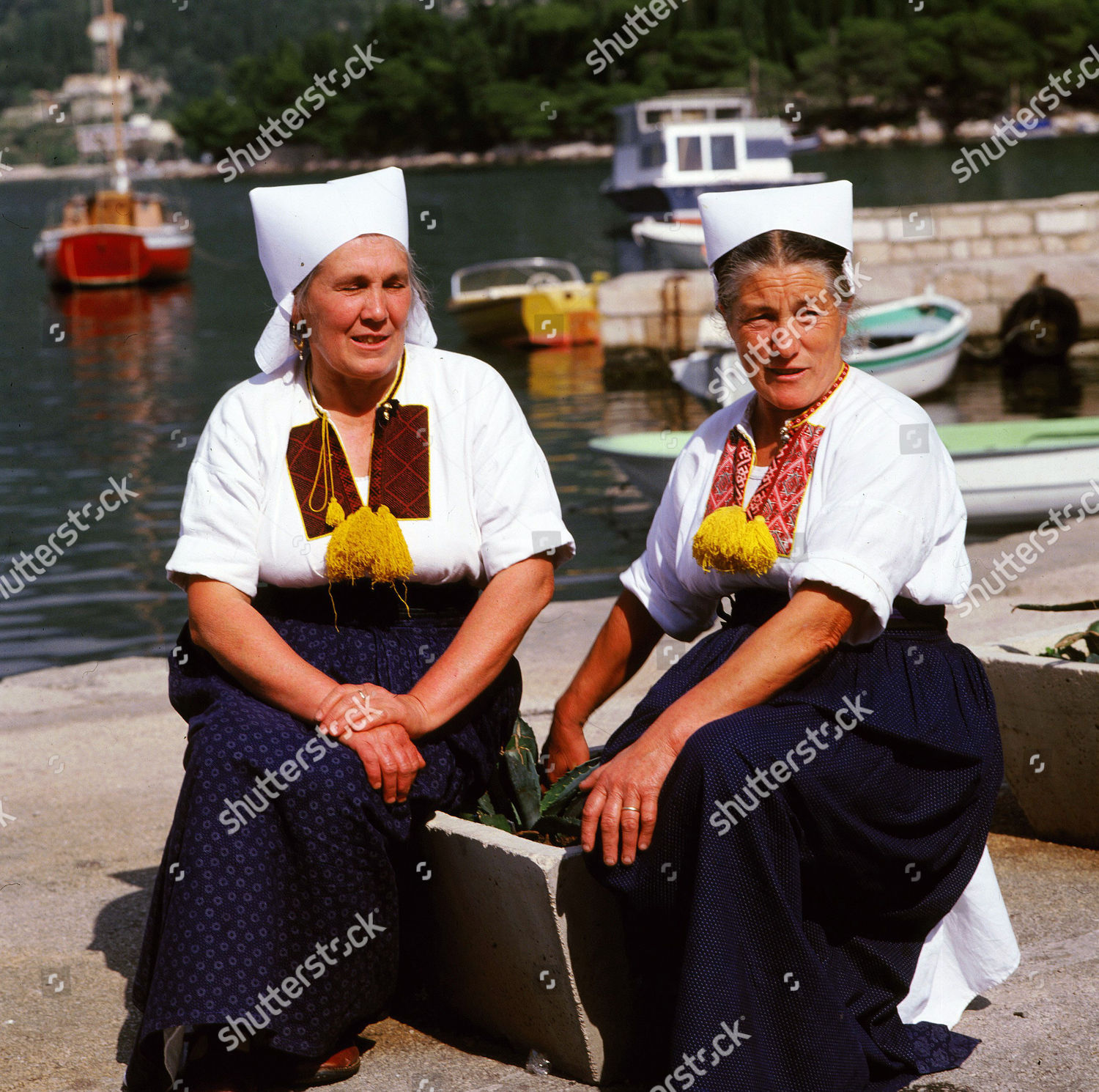 Croatia Women Traditional Dress Cavtat Croatia Editorial Stock Photo ...