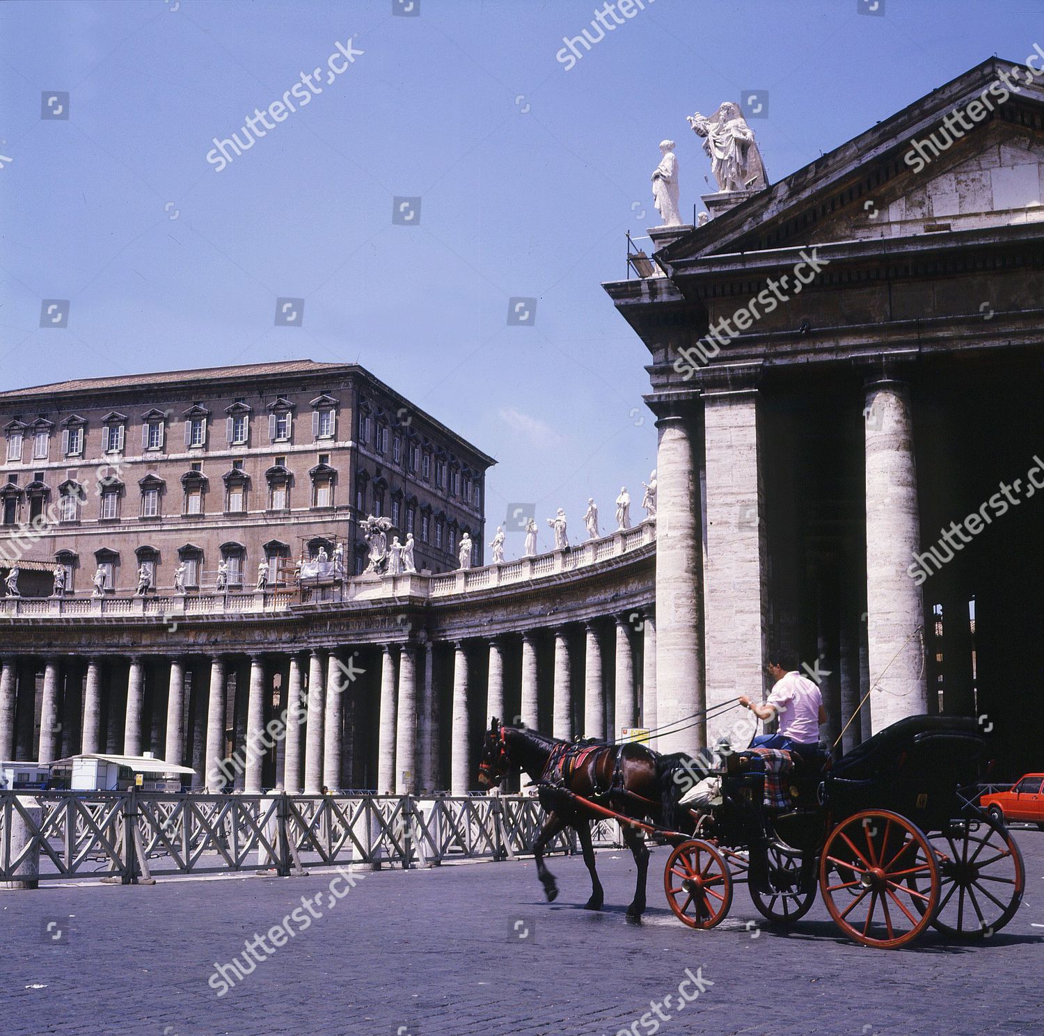Italy Rome Italy Carrozza Horses St Editorial Stock Photo - Stock Image ...