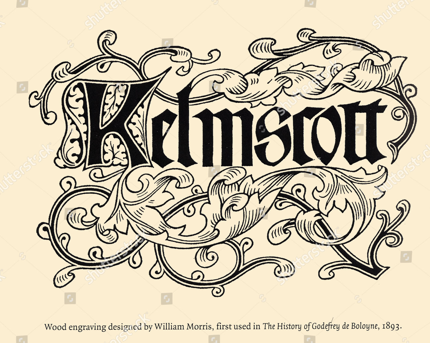 Kelmscott Press Logo Editorial Stock Photo - Stock Image | Shutterstock