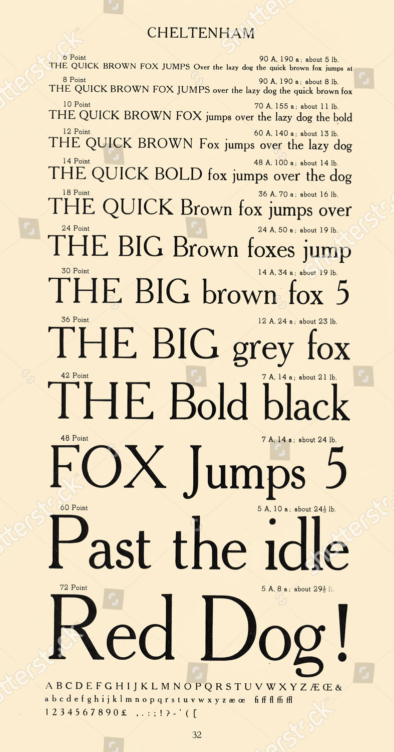 Cheltenham Typeface Editorial Stock Photo - Stock Image | Shutterstock