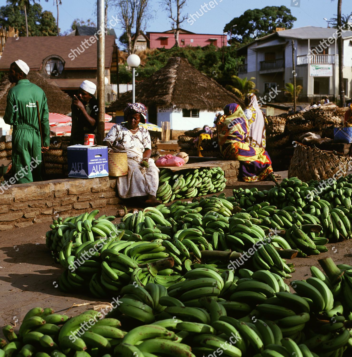 Comoros Banana Stall Street Market Mayotte Editorial Stock Photo ...
