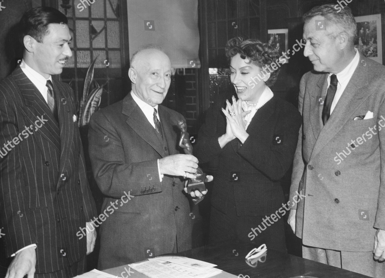Adolf Zuckor Gloria Swanson Russell Holman Editorial Stock Photo ...