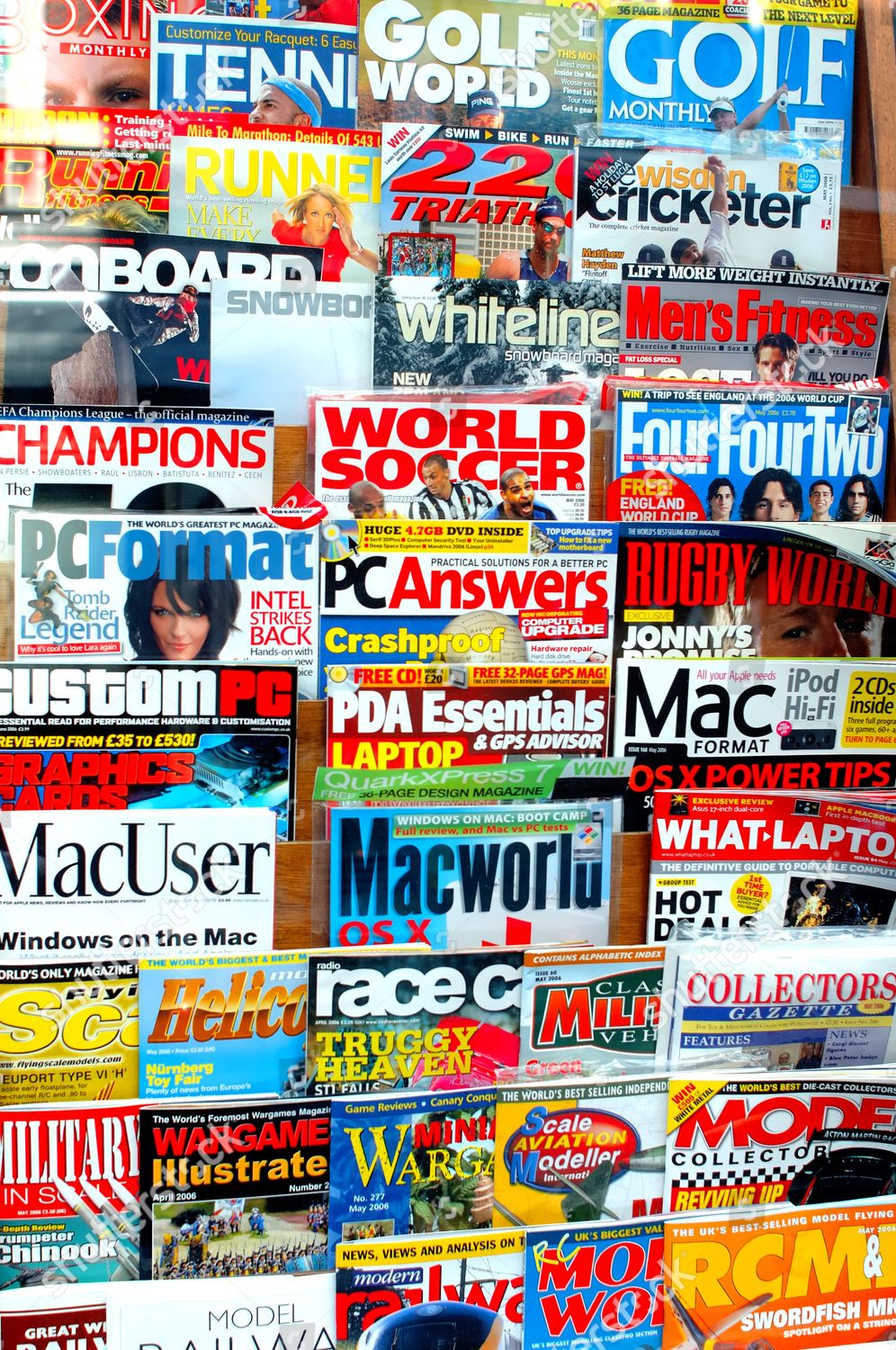 Magazines On Display Shop Window Editorial Stock Photo - Stock Image ...