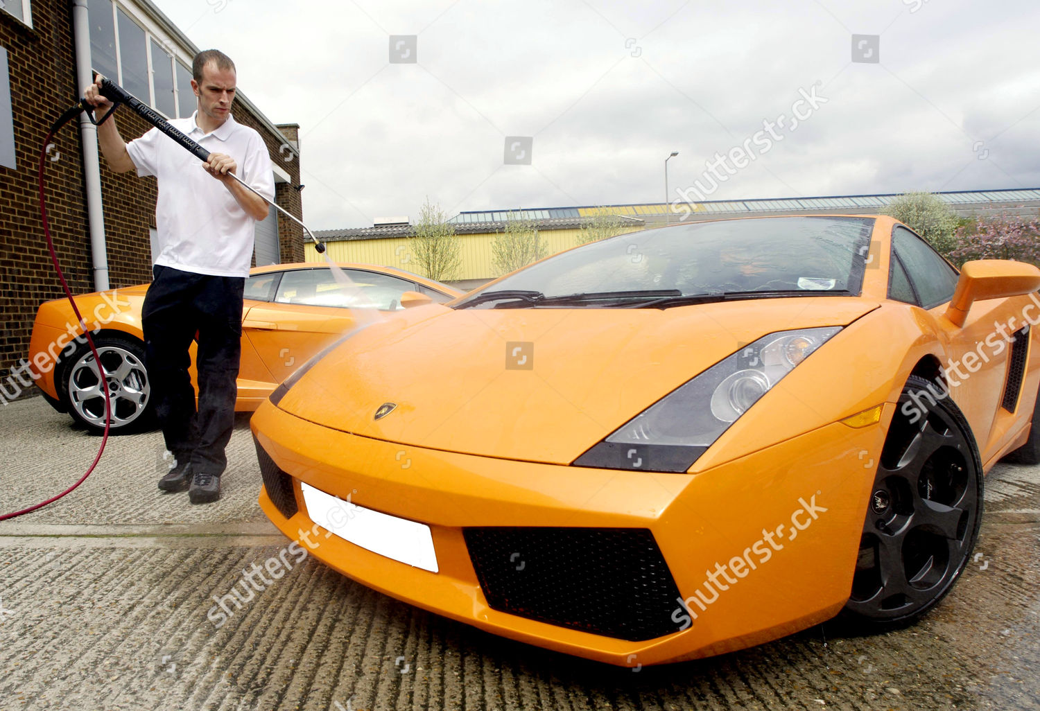 Paul Dalton Cleaning Lamborghini Editorial Stock Photo - Stock Image ...