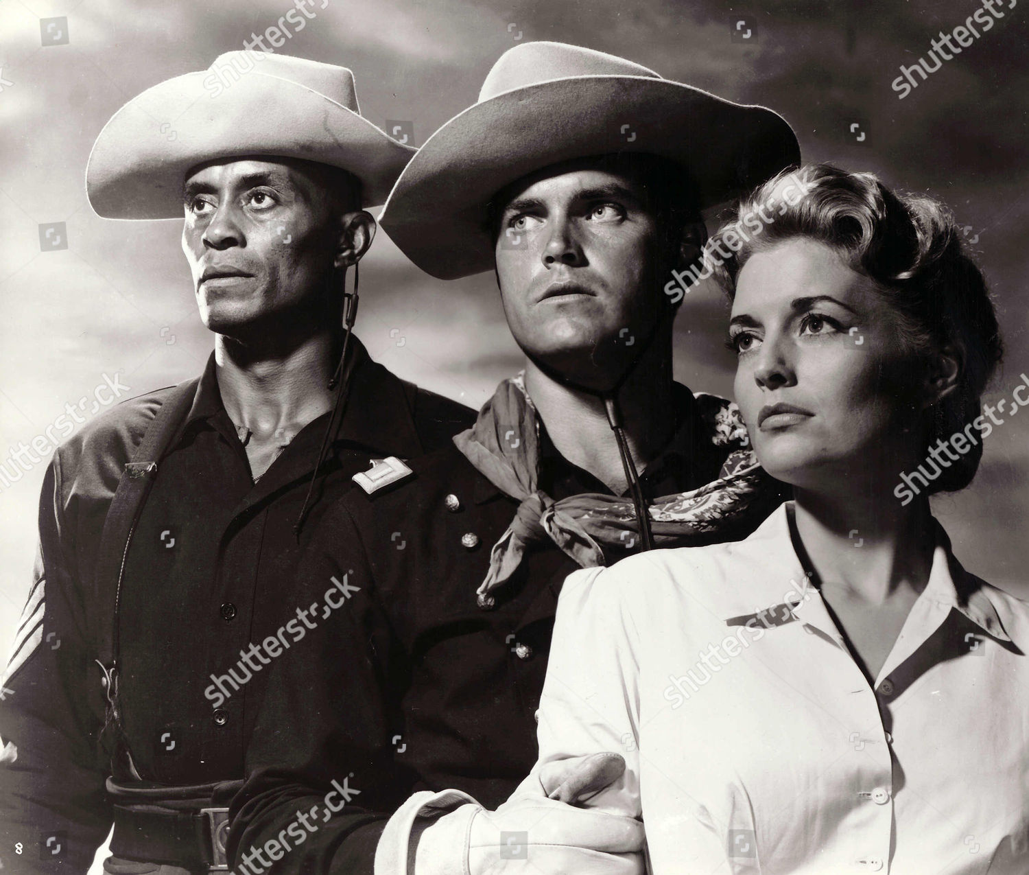 Woody Strode Jeffrey Hunter Constance Towers Editorial Stock Photo ...