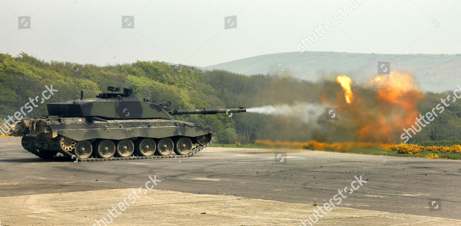British Challenger Ii Tank Firing Live Editorial Stock Photo - Stock ...