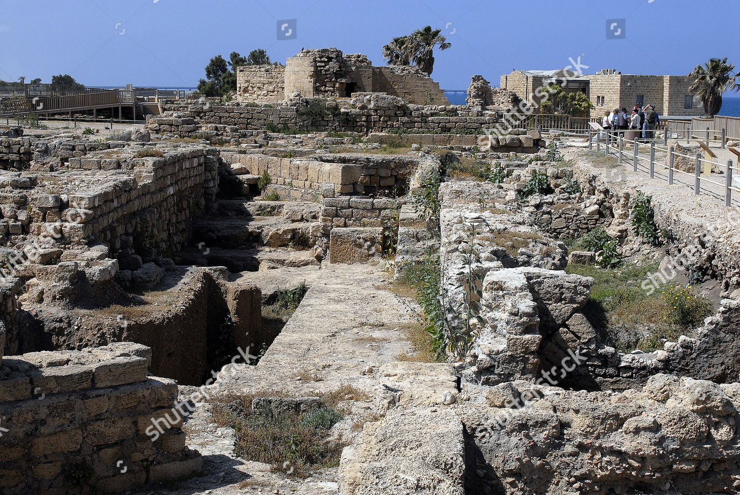 Excavation Ancient Roman Ruins Caesarea National Editorial Stock Photo ...
