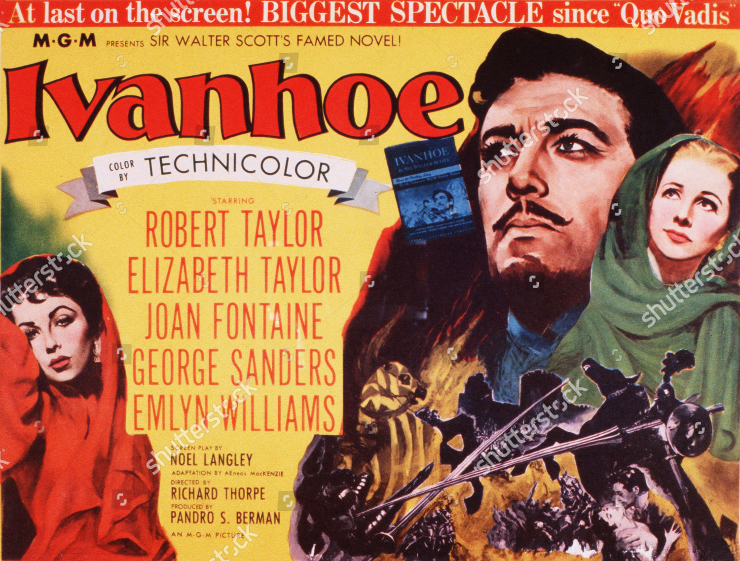 Elizabeth Taylor Robert Taylor Joan Fontaine Editorial Stock Photo ...