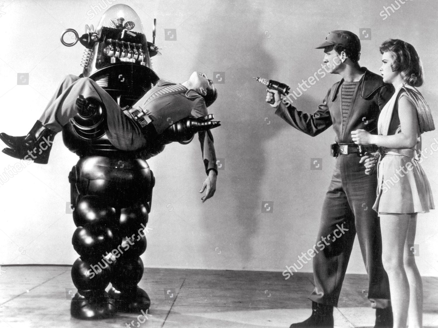 Robbie Robot Leslie Nielsen Anne Francis Editorial Stock Photo - Stock ...