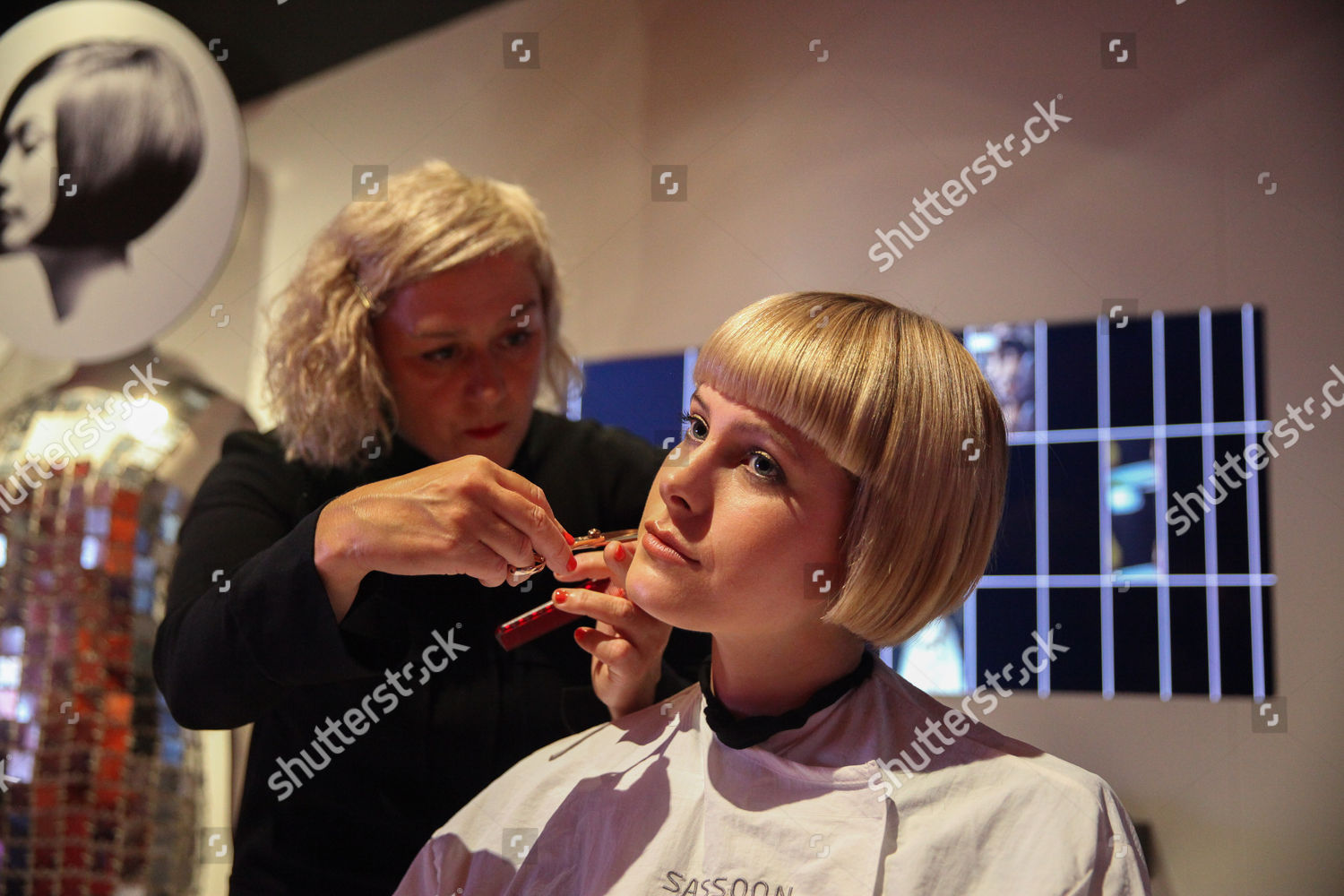 Model Receiving Signature 1960s Style Sassoon Editorial Stock Photo ...