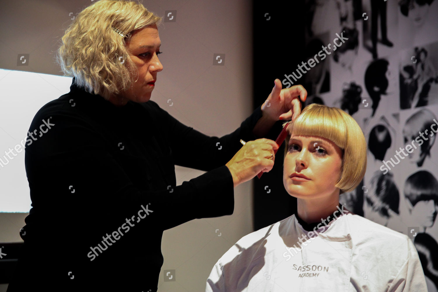 Model Receiving Signature 1960s Style Sassoon Editorial Stock Photo ...