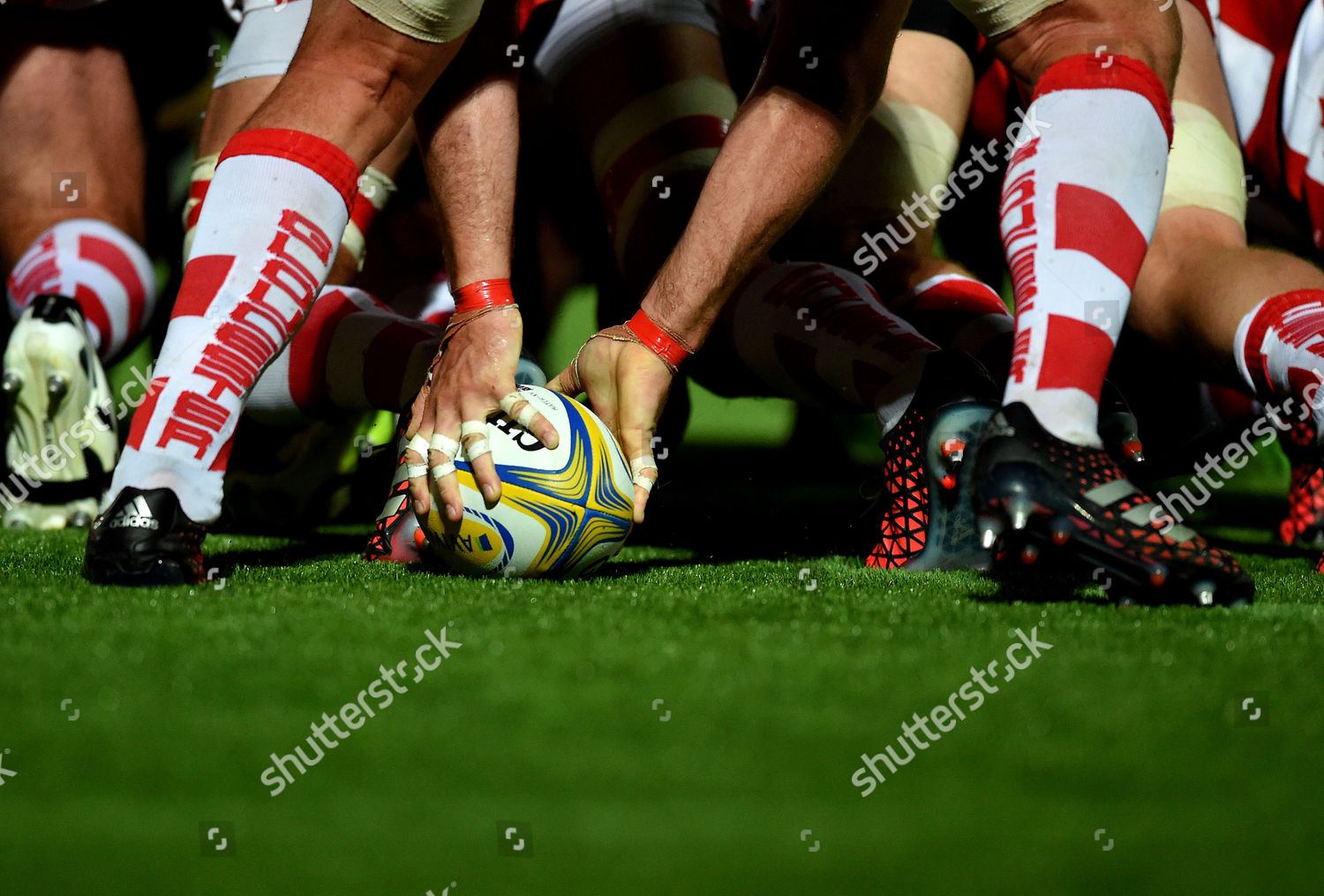 Gloucester Rugby Player Takes Ball Scrum Editorial Stock Photo - Stock ...